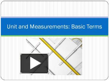 Units and Measurement presentation | free to download