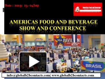 PPT – Americas Food and Beverage Show and Conference PowerPoint ...