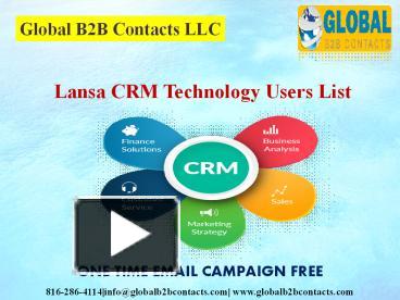 PPT – Lansa CRM Technology Users List PowerPoint presentation | free to download - id: 8e4441-NGRkY