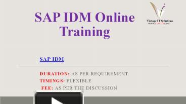 SAP Identity Management PPT presentation | free to download