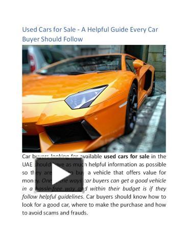 PPT – Used Cars for Sale - A Helpful Guide Every Car Buyer Should ...