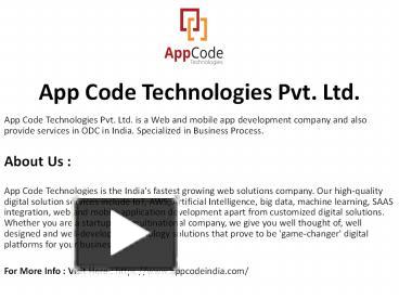 PPT – appcode PowerPoint presentation | free to download - id: 8e8bd0-ZTBkZ