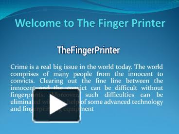 PPT – FBI Fingerprinting,Notary Public - thefingerprinter.com ...