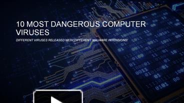 Top 10 Dangerous Computer Viruses presentation | free to download