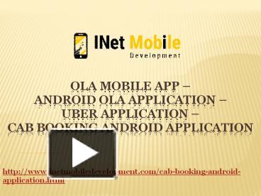 Android OLA Application presentation | free to download