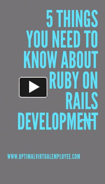 Ppt 5 Things To Know About Ruby On Rails Ror Powerpoint