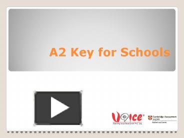A2 Key for Schools presentation | free to download