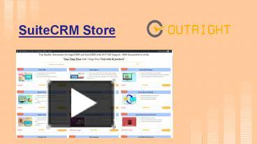 SuiteCRM Store and Our Plugin (Addons) presentation | free to download