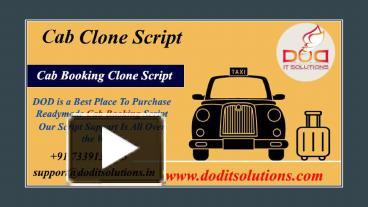 Cab Booking Script | Taxi Booking Script | Cab Booking Php Script presentation | free to download