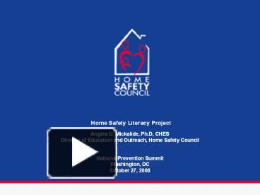 Home Safety Literacy Project presentation | free to view