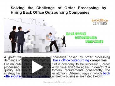 PPT – Back Office Outsourcing PowerPoint presentation | free to download - id: 8eb9d5-ZWY1N