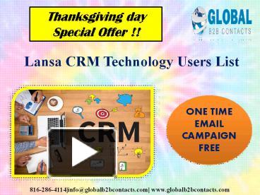 PPT – Lansa CRM Technology Users data PowerPoint presentation | free to download - id: 8ebd16-OWE0M