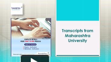 Transcripts from Maharashtra University (2) presentation | free to download