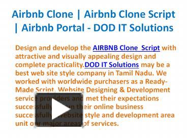 PPT – Airbnb Clone | Airbnb Clone Script | DOD IT Solutions PowerPoint presentation | free to ...