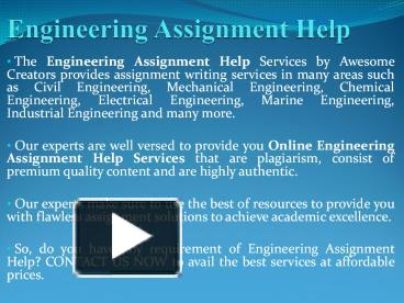 Best Assignment Help in Australia – Awesome Creators presentation | free to download