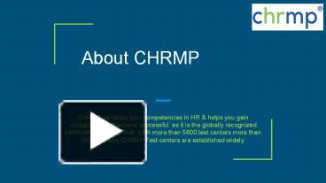 PPT – HR Training Courses in Malaysia - CHRMP PowerPoint presentation | free to download - id ...