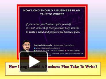 PPT – How Long Should A Business Plan Take To Write? PowerPoint ...