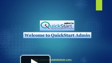 Corporate & Enterprise Event Management Software – QuickStart Admin presentation | free to download