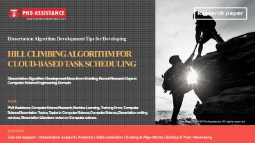 PPT – PhD Dissertation Writing Help - DISSERTATION ALGORITHM DEVELOPMENT TIPS FOR DEVELOPING ...