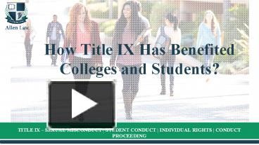 How Title IX Has Benefited Students? presentation | free to download