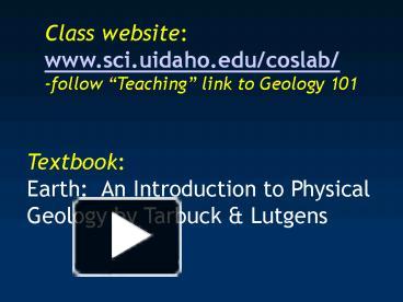 PPT – Earths Dynamic Systems Hamblin PowerPoint presentation | free to ...