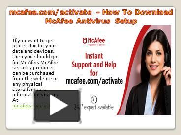 mcafee.com/activate - How To Activate McAfee presentation | free to download