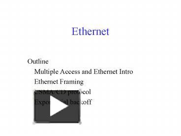 PPT – Ethernet PowerPoint presentation | free to download - id: 8f4d3-MTg0O