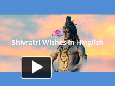 Shivratri Wishes in Hinglish presentation | free to download
