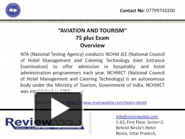 PPT – NCHMCT JEE Exam Detail PowerPoint presentation | free to download - id: 8f8e0f-OTczZ