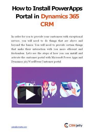 How To Install Powerapps Portal In Dynamics 365 Crm Presentation Free