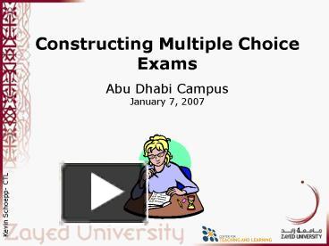 Constructing Multiple Choice Exams presentation | free to view