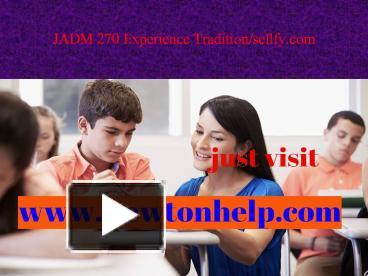 PPT – JADM 270 education changes / sellfy.com PowerPoint presentation | free to download - id ...