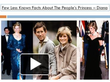 PPT – Few Less Known Facts About The People’s Princess – Diana ...