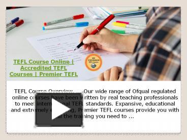 PPT – TEFL Course Online | Accredited TEFL Courses | Premier TEFL PowerPoint presentation | free ...