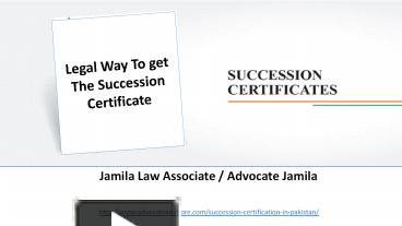 Succession Certificate in Pakistan : Legal Way To get Succession ...