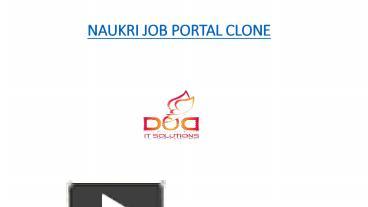 NAUKRI JOB PORTAL CLONE | NAUKRI SCRIPT | DOD IT SOLUTIONS presentation | free to download