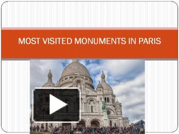 PPT – Monuments in Paris PowerPoint presentation | free to download ...