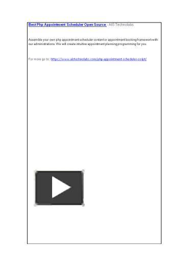 PPT – Best Php Appointment Scheduler Open Source - AIS Technolabs PowerPoint presentation | free ...