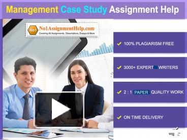 PPT – Management Case Study Assignment help By No1AssignmentHelp.Com PowerPoint presentation ...