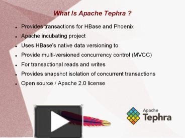 Apache Tephra presentation | free to download