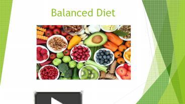 What is Balanced diet and its components. presentation | free to download