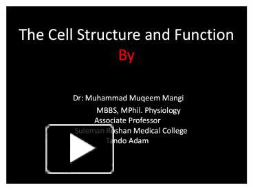 PPT – THE CELL PowerPoint presentation | free to download - id: 907bf1 ...