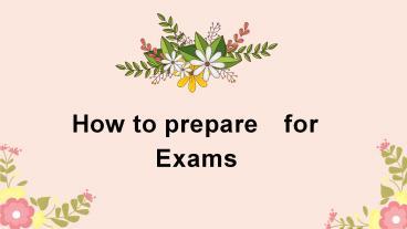 PPT – How to Prepare for Exam (2) PowerPoint presentation | free to ...