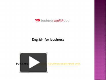 English for business presentation | free to download