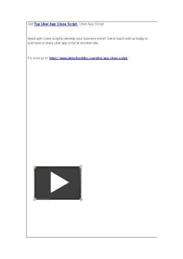 Ppt Get Top Uber App Clone Script Uber App Script Powerpoint