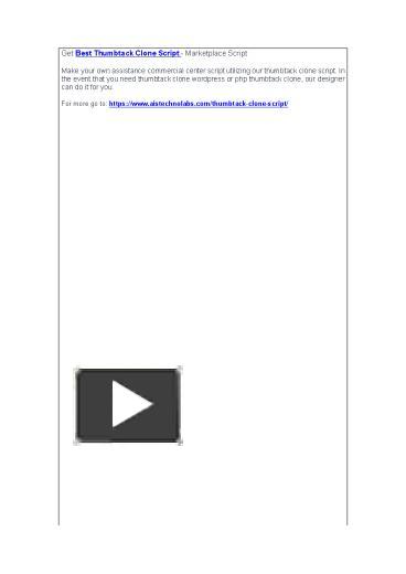 PPT – Get Best Thumbtack Clone Script - Marketplace Script PowerPoint presentation | free to ...