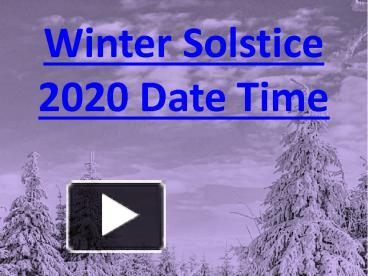 Winter Solstice presentation | free to download