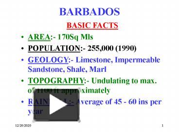 BARBADOS presentation | free to download