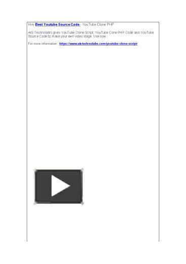 Ppt Hire Best Youtube Source Code Youtube Clone Php Powerpoint Presentation Free To