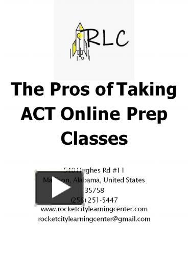 PPT – The pros of taking ACT online prep classes PowerPoint ...